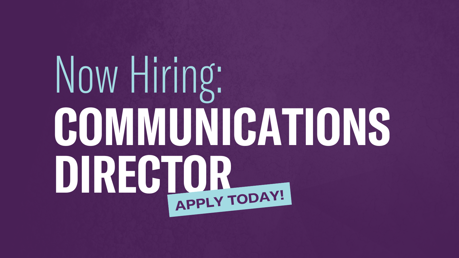 Now Hiring: Communications Director - ACLU of Delaware